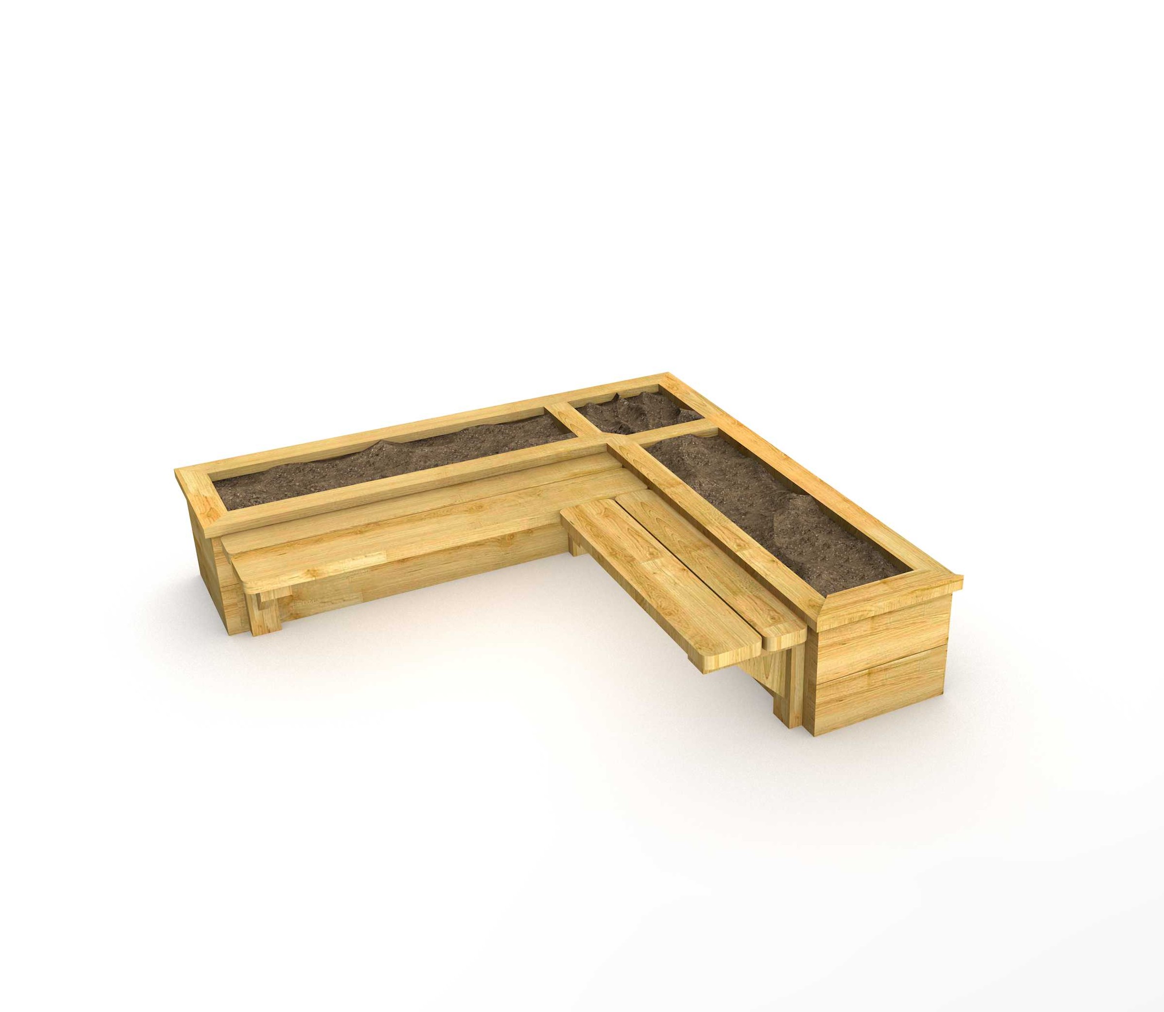 Corner Planter With Benches | Phoenix Play